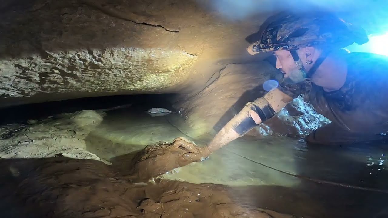 We Crawled Through a 200ft Flooded Tube in Pettyjohn Cave