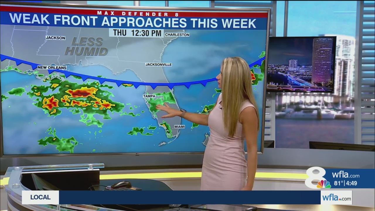Hot and humid in Tampa, weak front arrives Thursday
