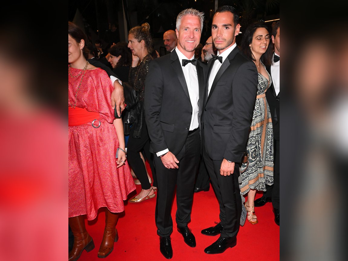 Ralf Schumacher and Étienne on the red carpet in Cannes