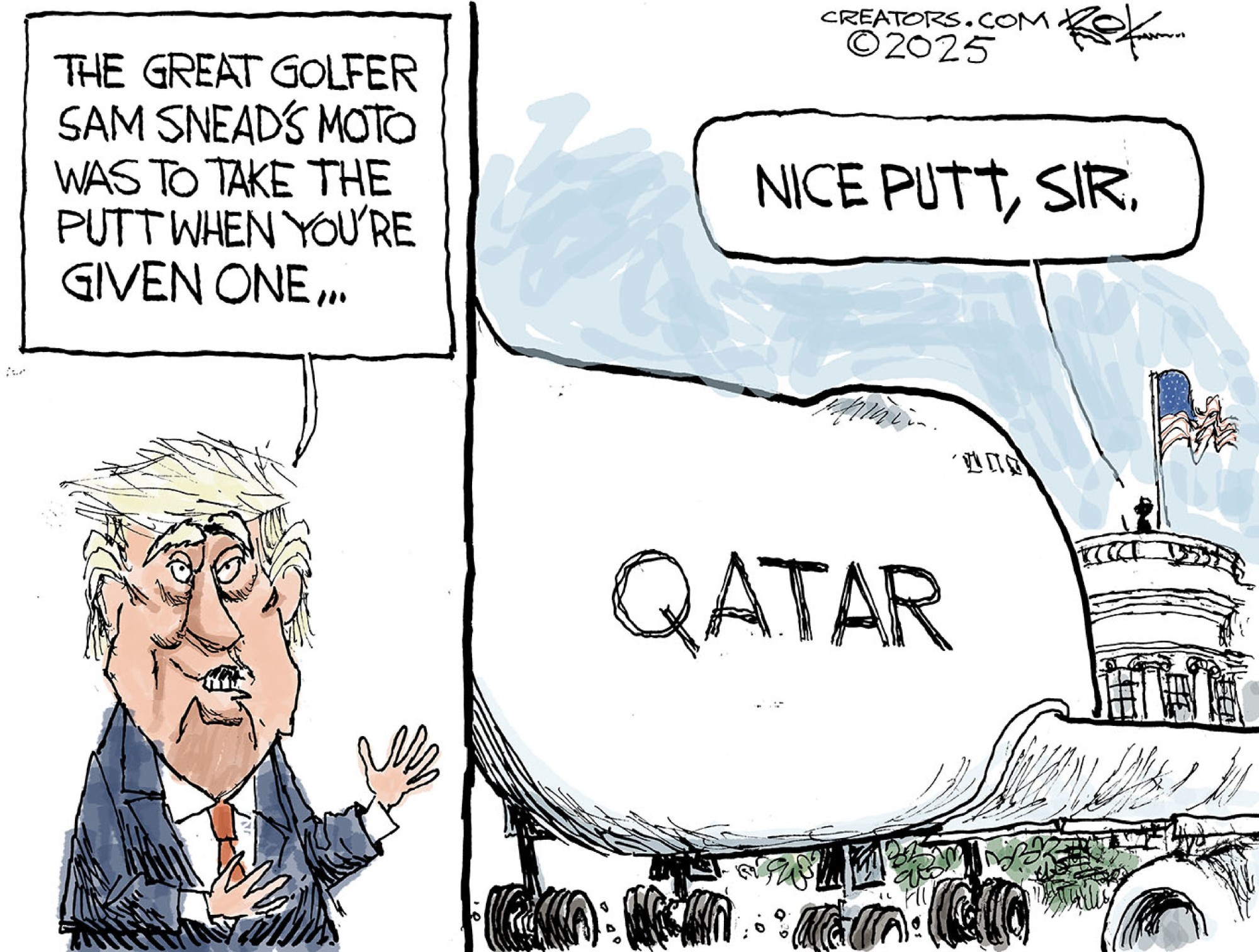 Editorial Cartoons from Liberal and Conservative Syndicated Creators