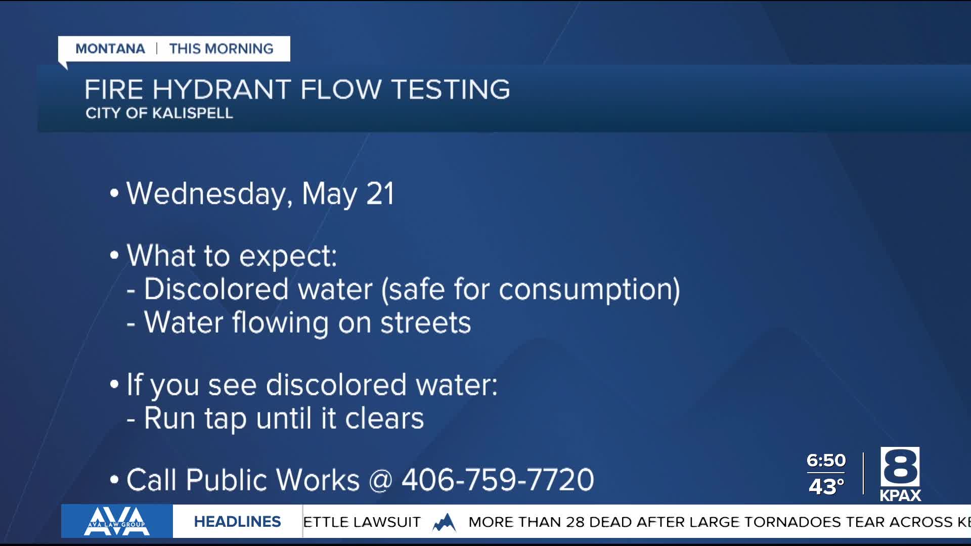 Kalispell to conduct fire hydrant flow testing