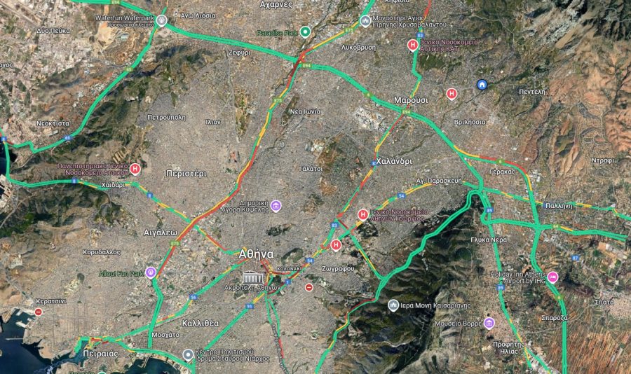 Δύο τροχαία τώρα σε Κηφισό και Αττική Οδο - Κυκλοφοριακή συμφόρηση