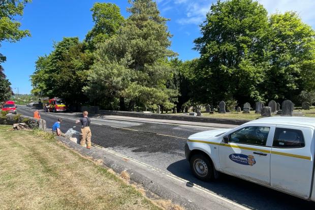 Pictures from scene of huge diesel spill on A688 near Darlington as ...