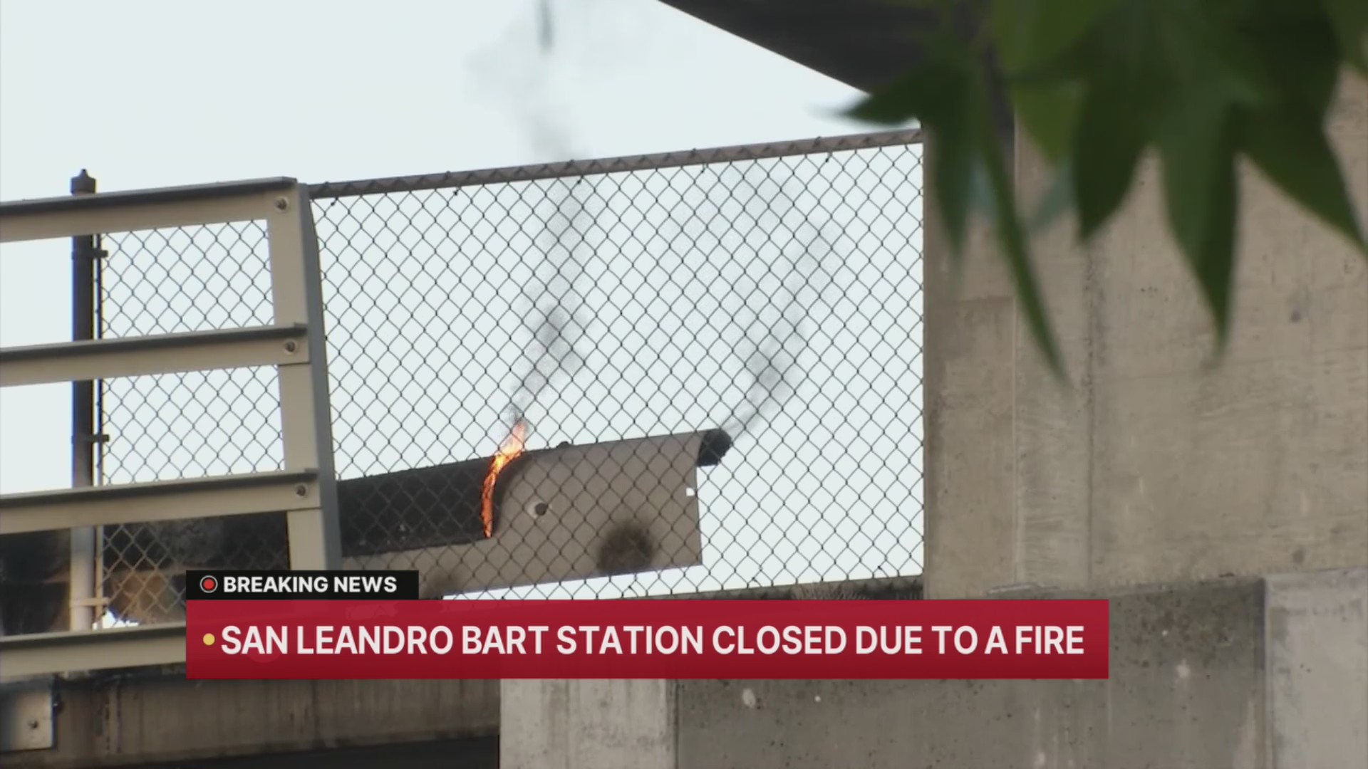 Electrical fire at San Leandro BART station continues to burn
