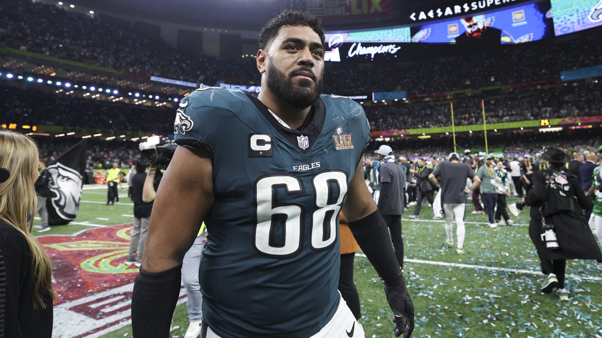 Jordan Mailata: We can't control tush push vote, so we don't worry about it