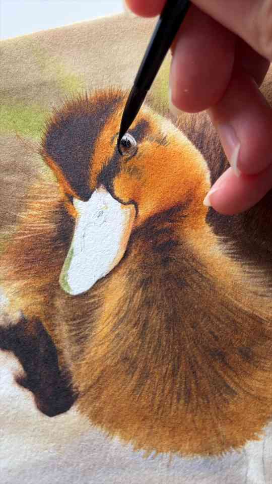 Painting a Dancing Duckling in Watercolor Step by Step