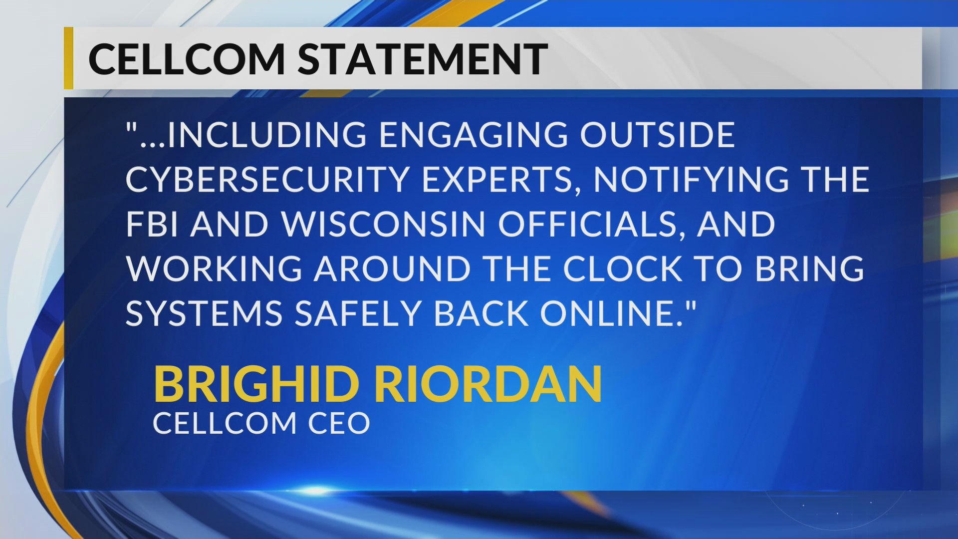 Cellcom CEO address outage: "We experienced a cyber incident"