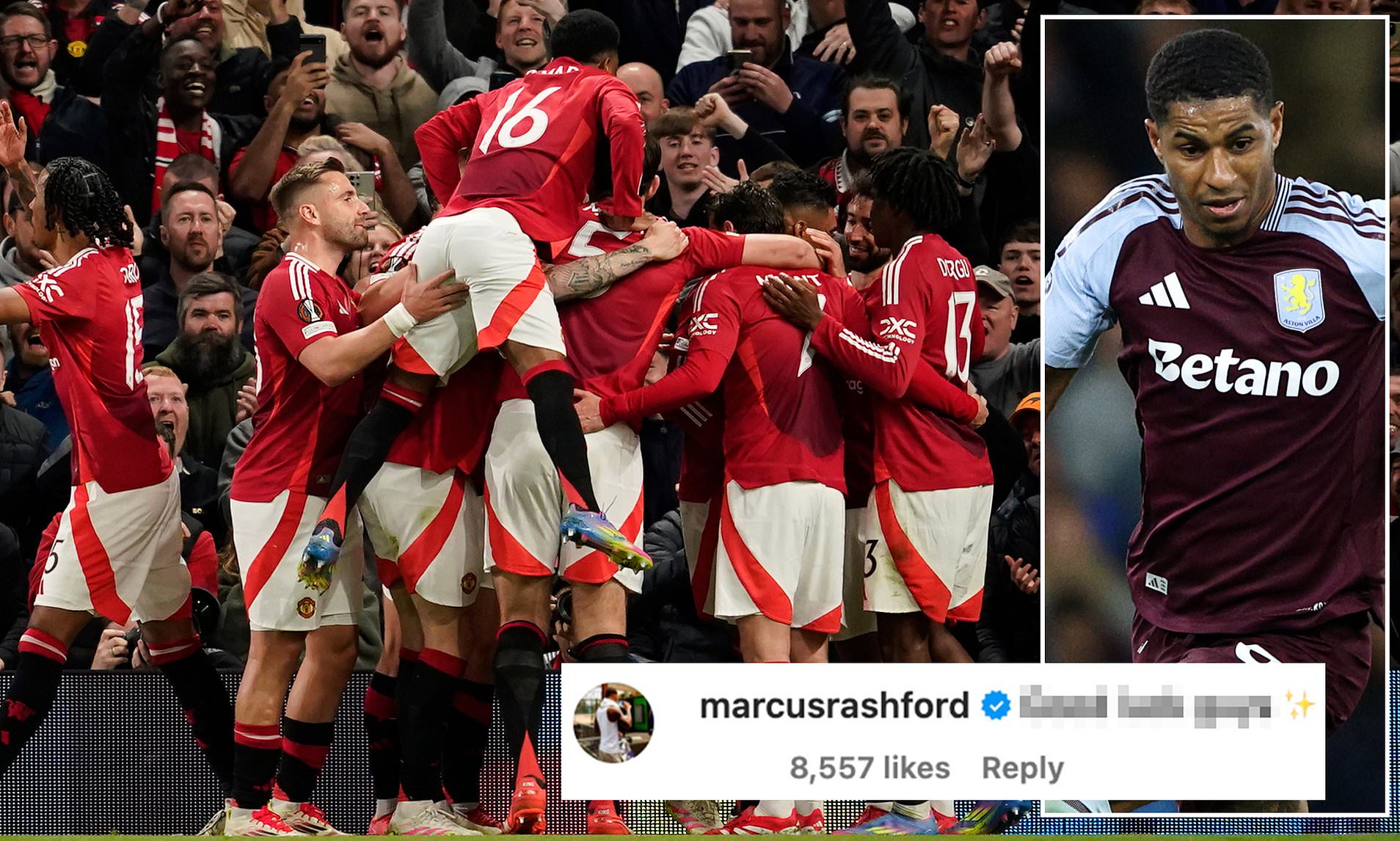 Marcus Rashford sends three-word message to Man United team-mates