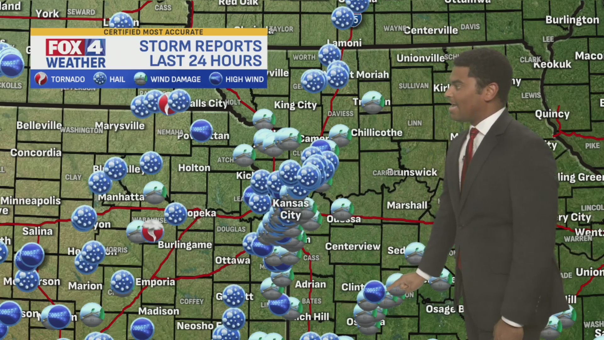 Tuesday midday forecast