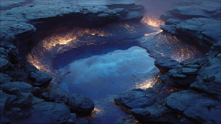 El volcán que emite lava azul en Indonesia: ¿por qué se produce?