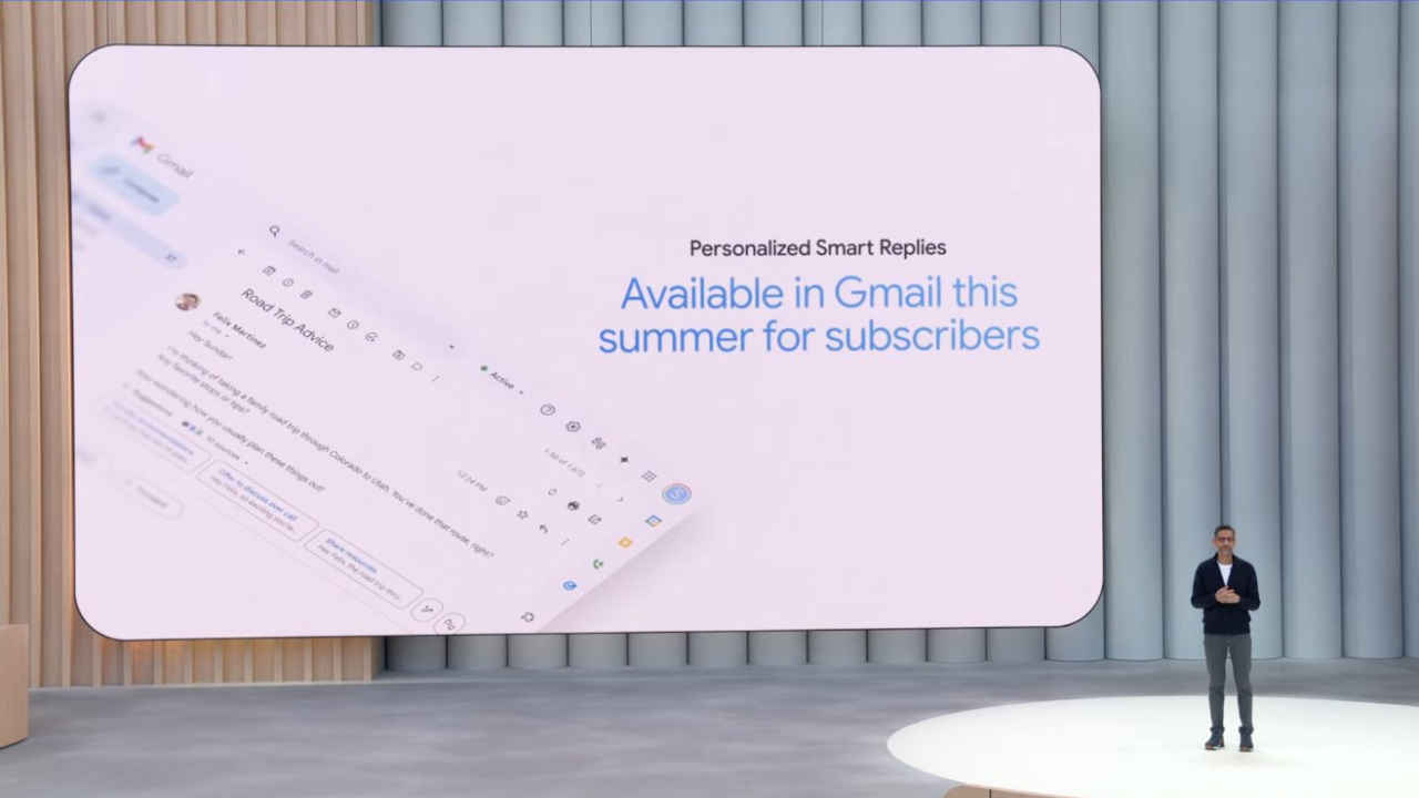 Google I/O 2025: Gmail’s AI smart replies can now use your personal context to respond just like you
