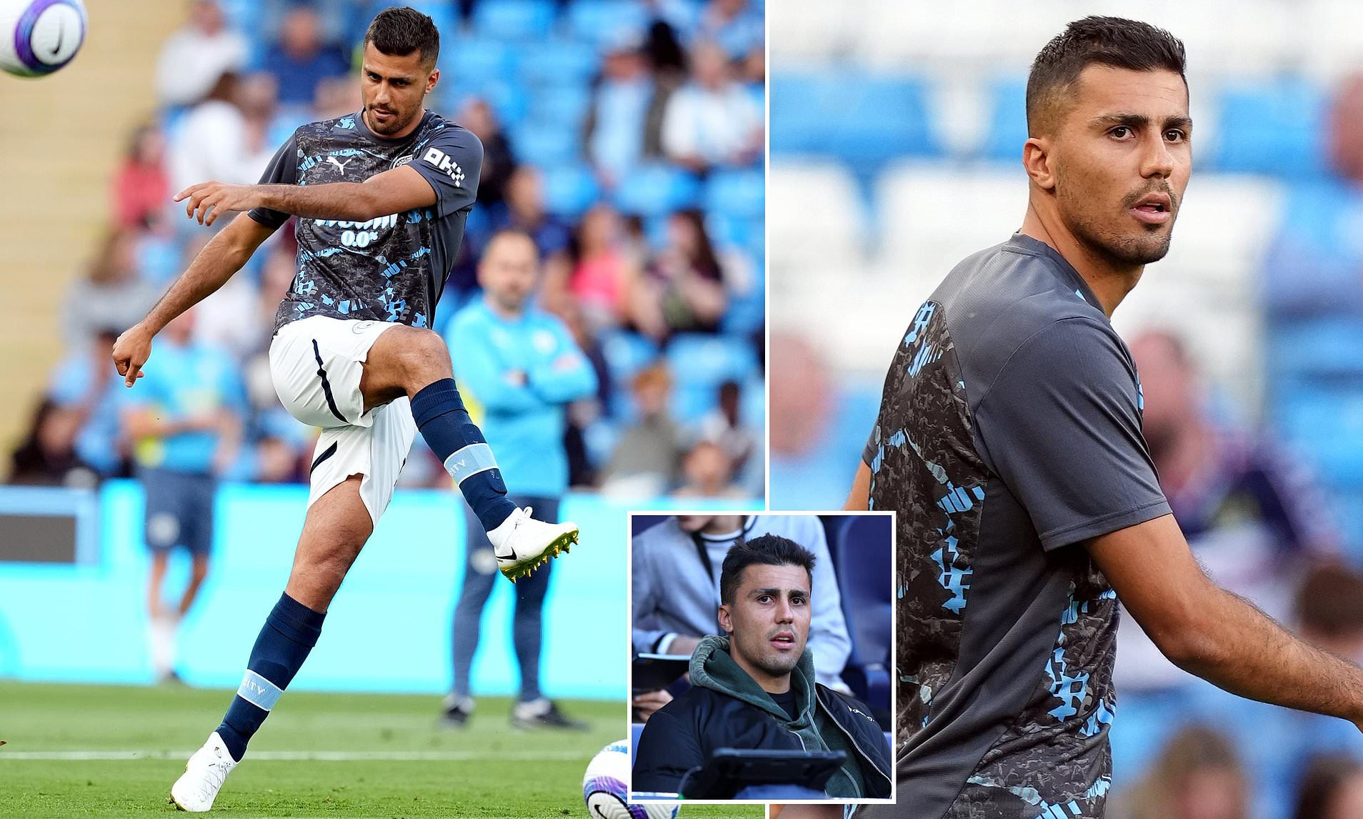 Rodri returns to the bench for Man City's clash with Bournemouth seven ...