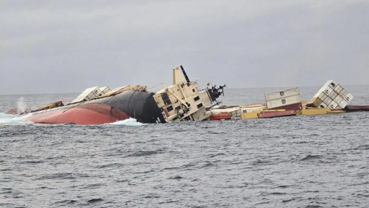 Containers from sunken Liberian cargo ship wash ashore on Kerala coast