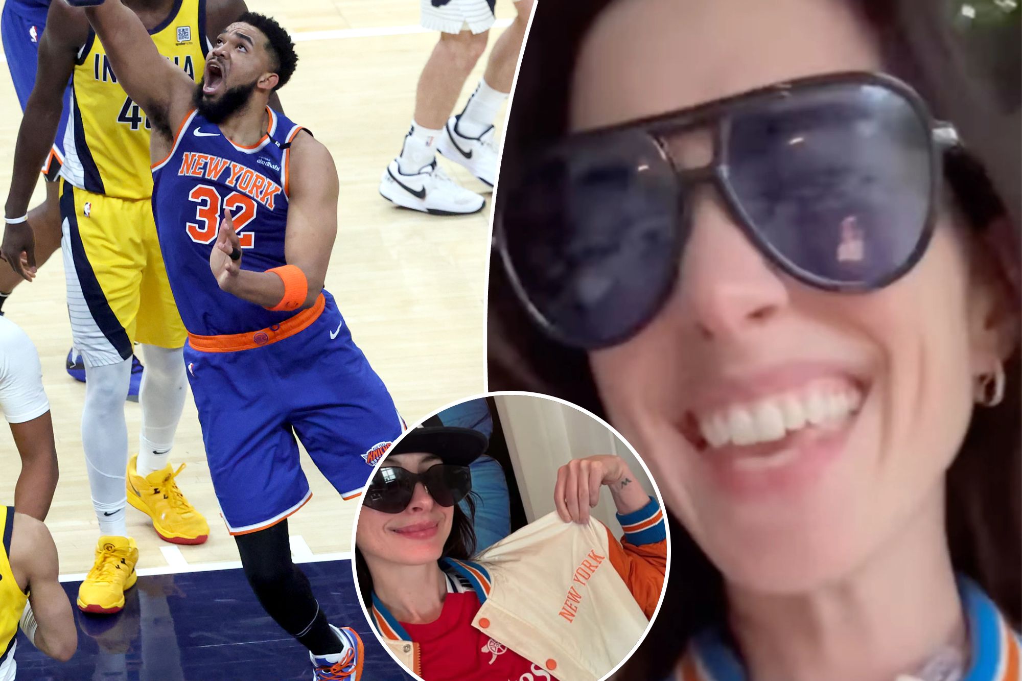 Anne Hathaway drops new Knicks hype video after Game 3 rally over Pacers