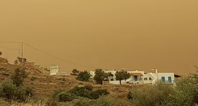 Dust Storm Chaos in Crete: Sahara Sands Turn Day to Dusk