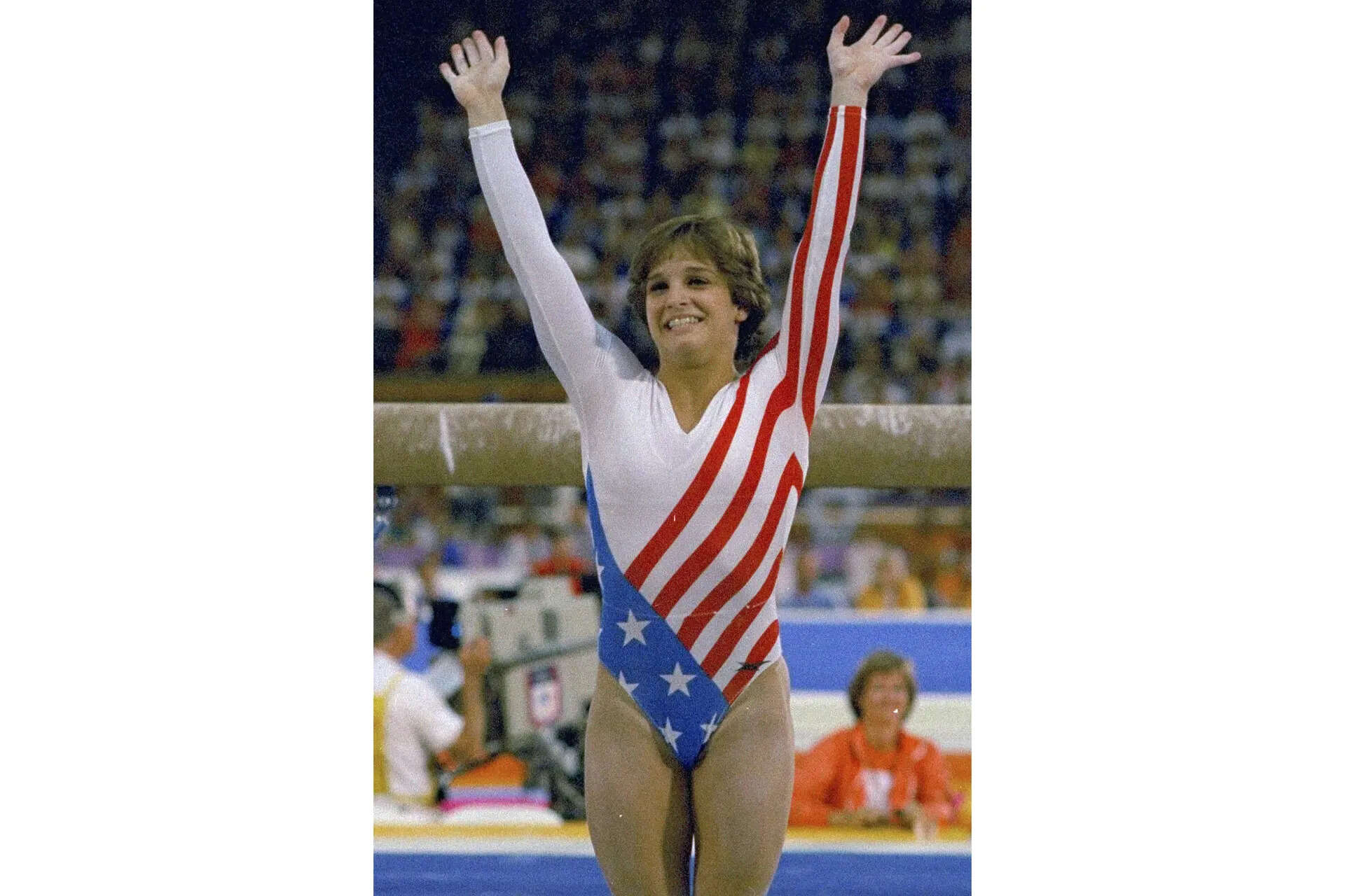 Mary Lou Retton, first American woman to win all-around gymnastics gold ...