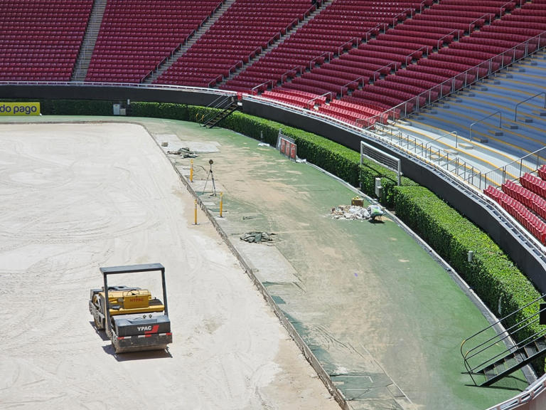 Imágenes exclusivas: Sin césped y con maquinaria; así luce hoy el ...