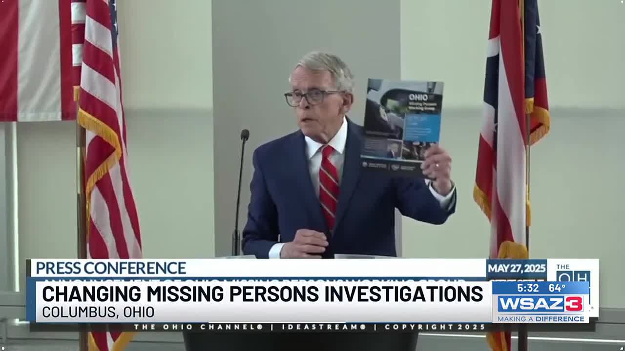 Gov. DeWine gives recommendations to help find missing persons
