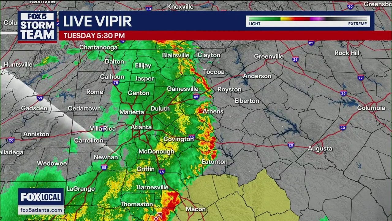 Weather alert: Strongest storms move south of metro Atlanta
