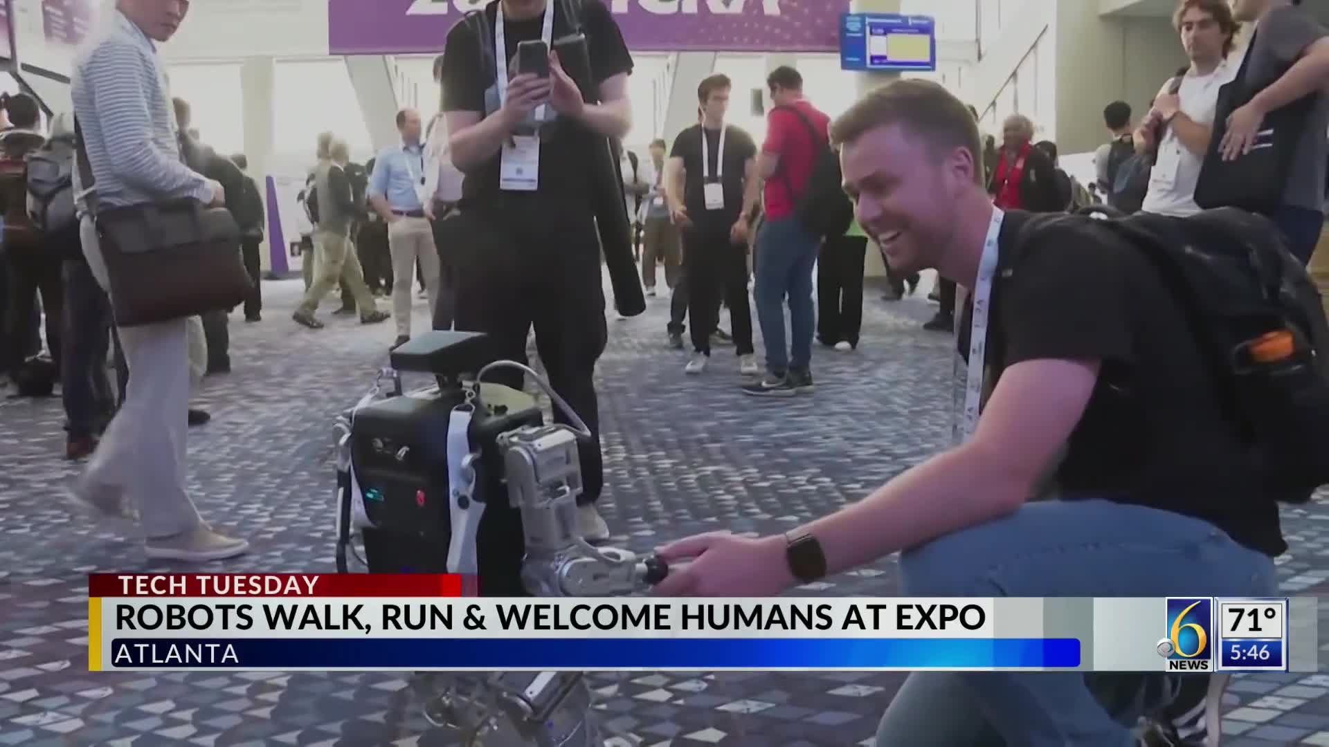 Tech Tuesday: Robots walk, run & welcome humans at expo