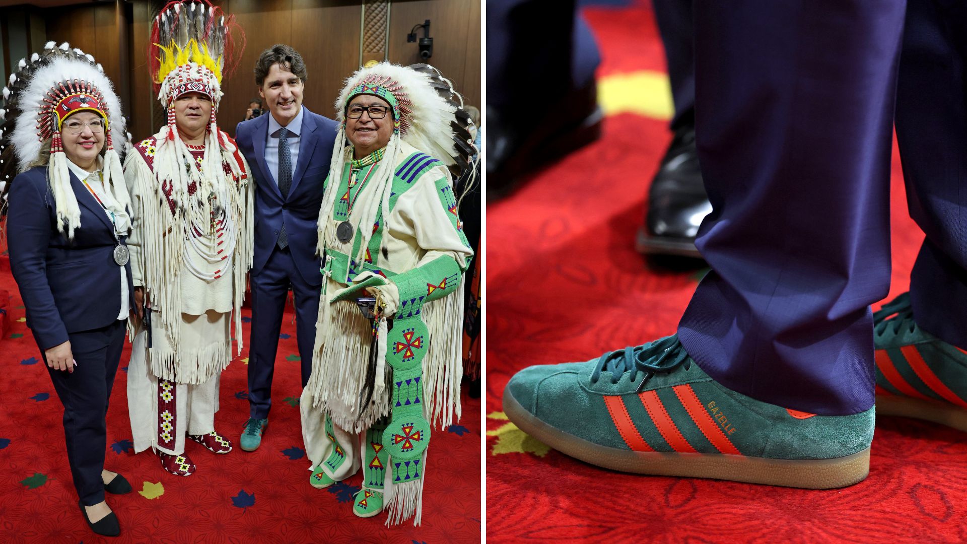 Justin Trudeau’s sneakers at the Speech from the Throne are going viral