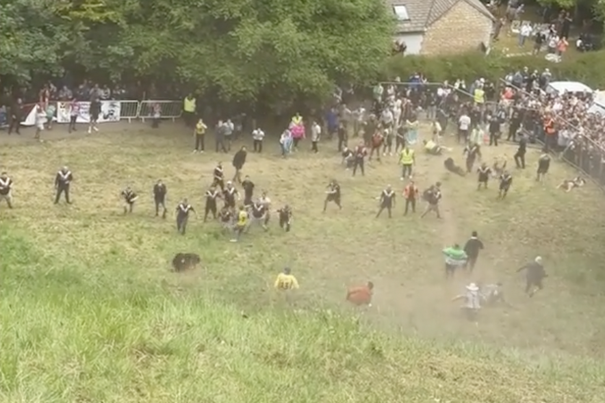 Cooper’s Hill Cheese Race Ends in Total Wipeout Chaos