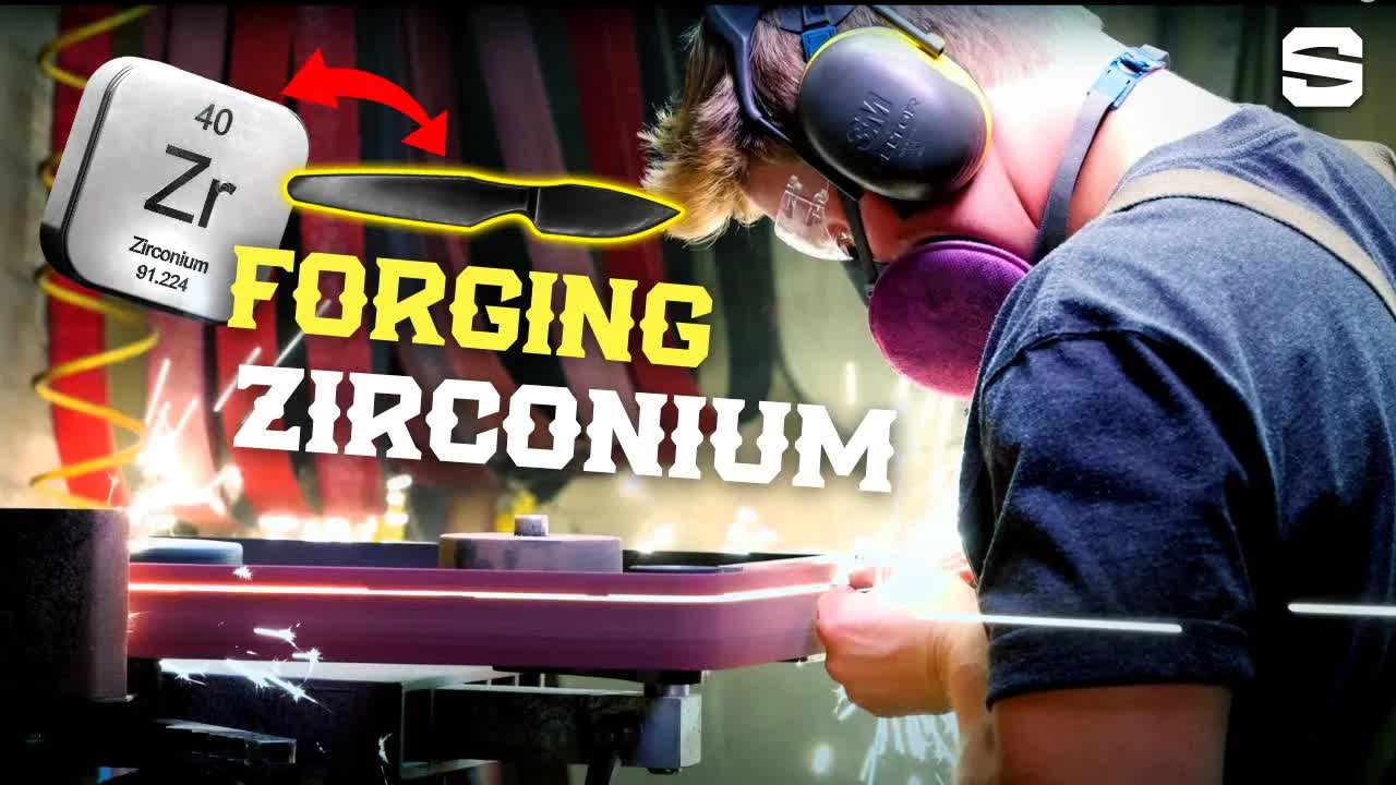 (343) zirconium knife forging: crafting a blade from rare metal