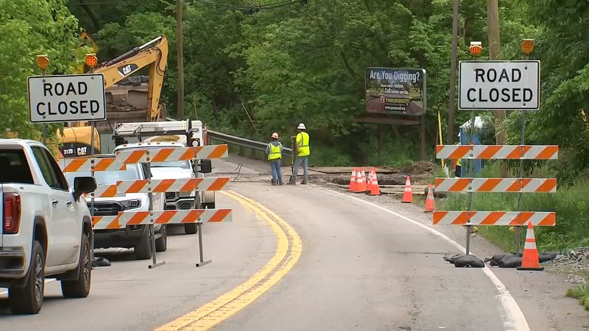 Landslide repair work begins on busy highway in Westmoreland County