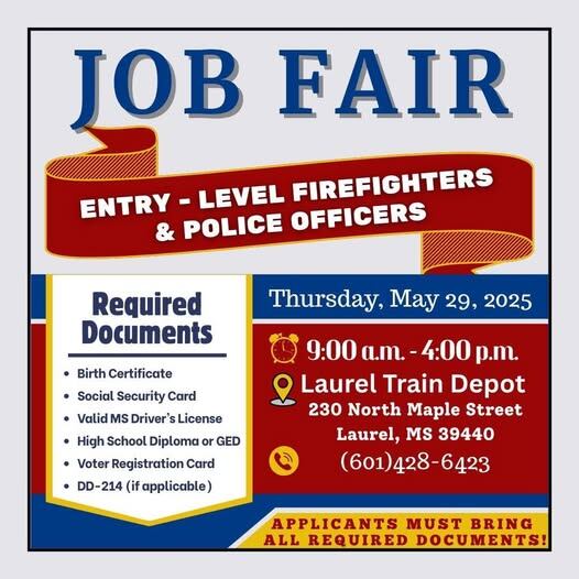 Fire, police job fair in Laurel this Thursday
