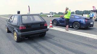 735HP VW Golf 2 R32 Turbo 4Motion vs Nissan GT-R R35 – Sleeper vs JDM ...