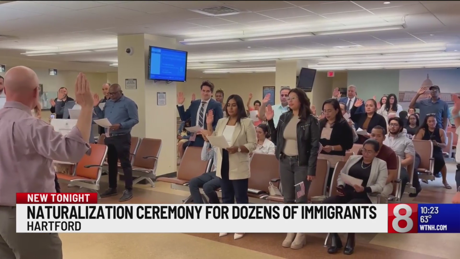 Naturalization ceremony held in Hartford for dozens of immigrants