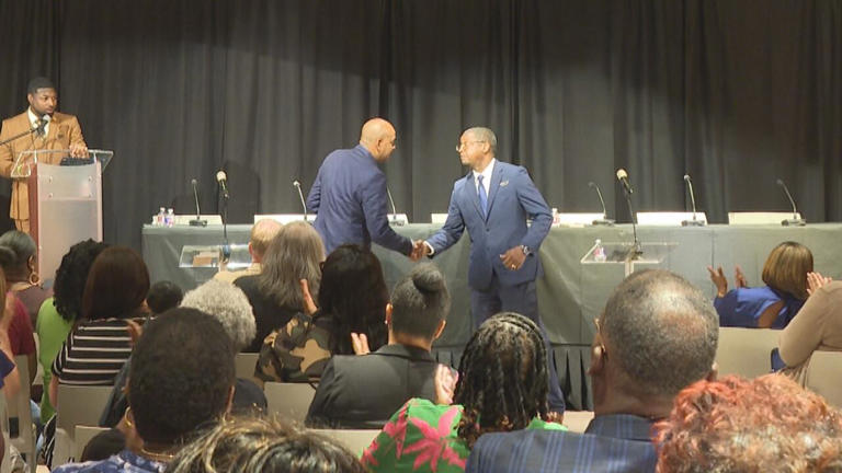Copeland and Bland took the stage in Tuesday’s Mayoral Debate in Meridian