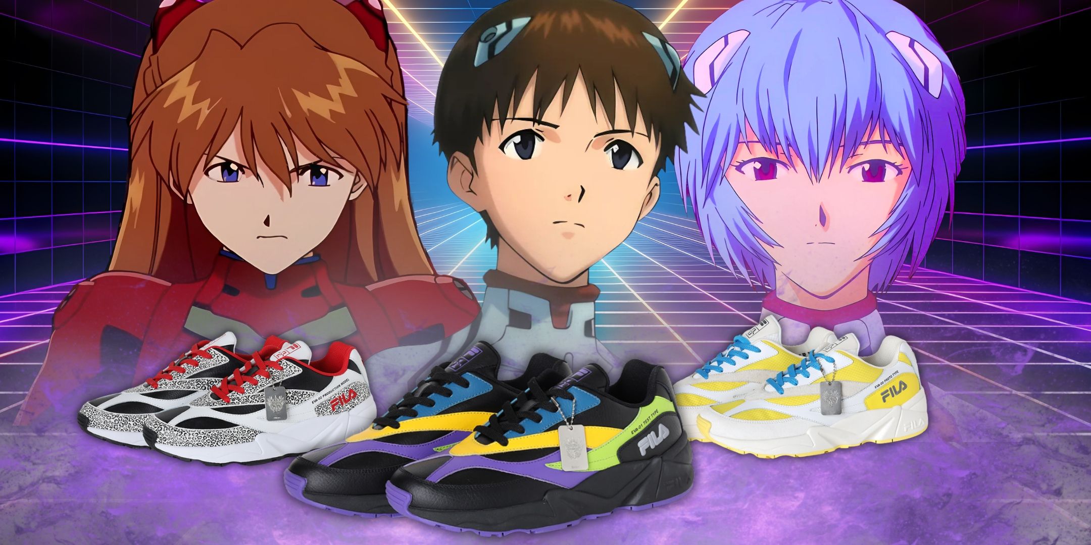 Evangelion Anime 'Kicks' Off New FILA Sneaker Release for 30th Anniversary
