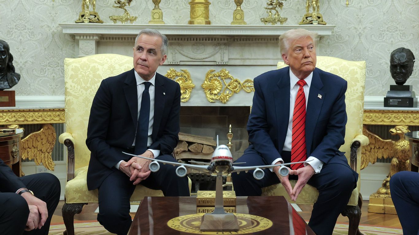 Trump touts free "Golden Dome" for Canada, as PM Carney pushes for ...