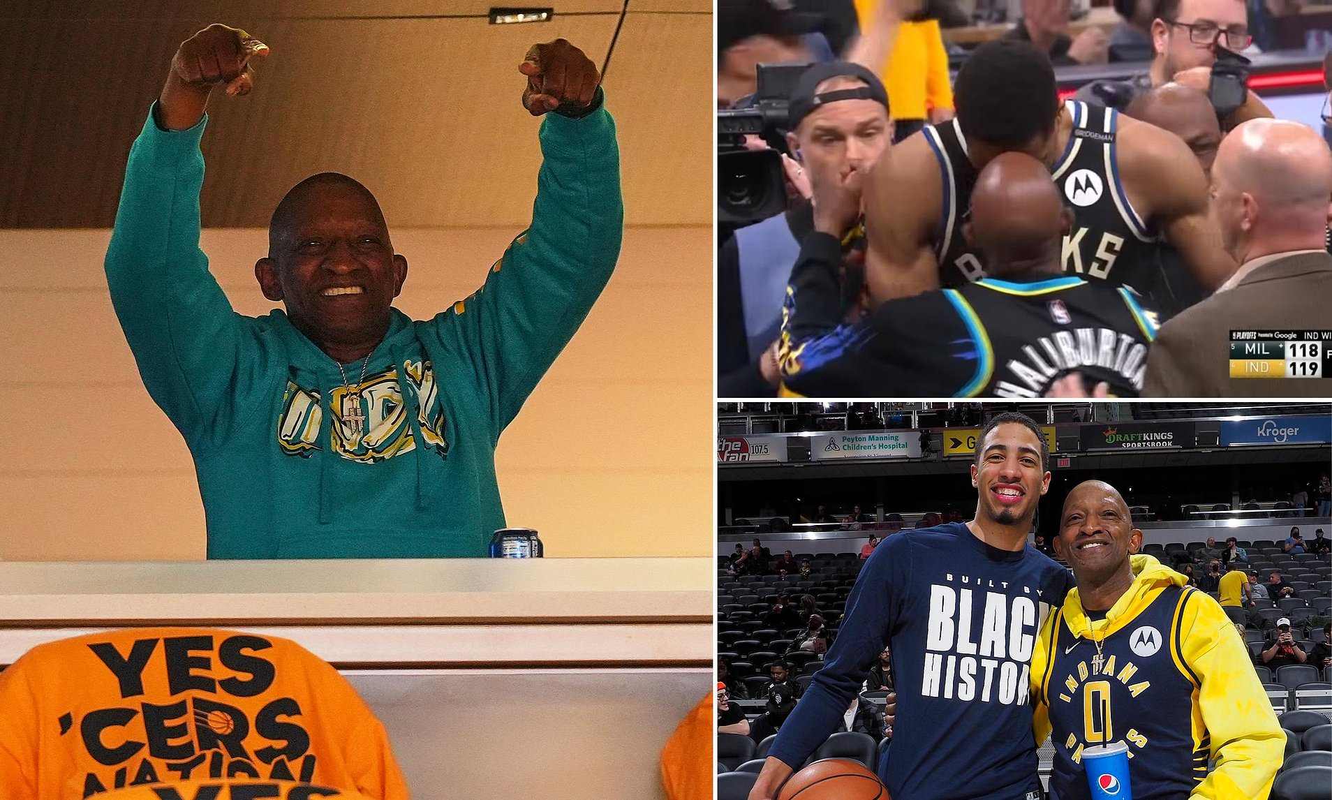 Tyrese Haliburton's dad spotted at Pacers-Knicks series after ban for ...