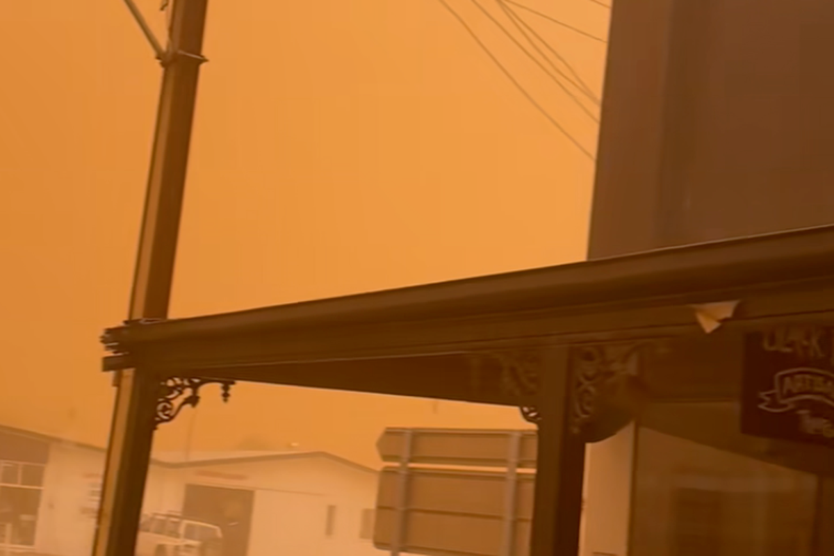 Hazardous dust storm turns sky eerie orange as residents urged to ‘stay ...