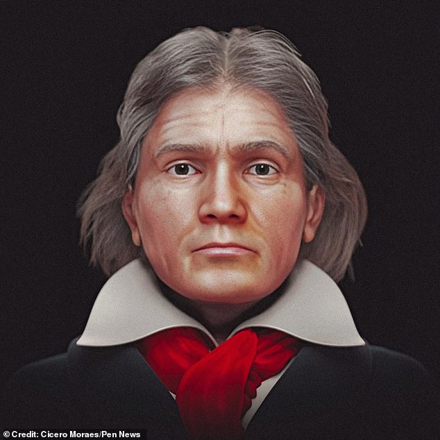 Beethoven's true face is revealed for the first time in 200 YEARS