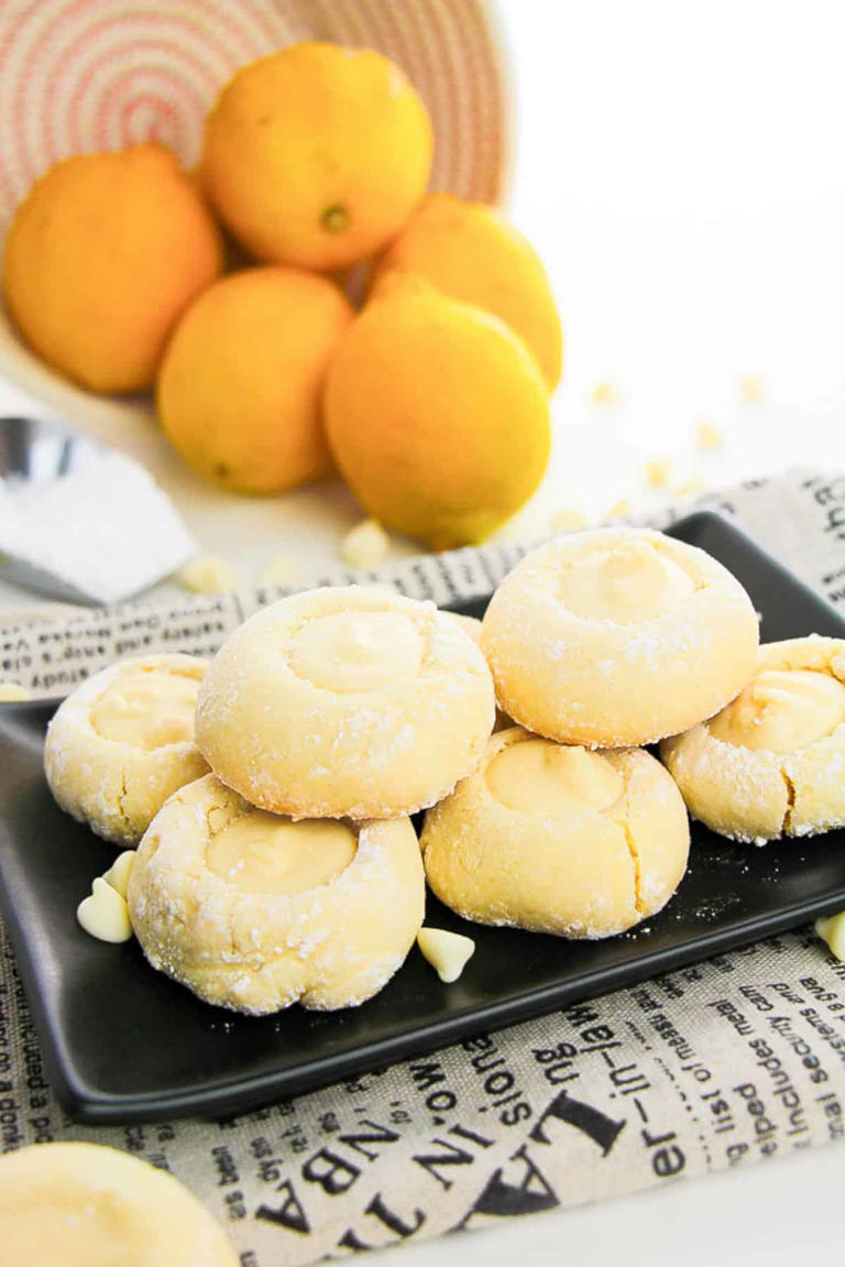 5-Ingredient Lemon White Chocolate Cookies with Cake Mix