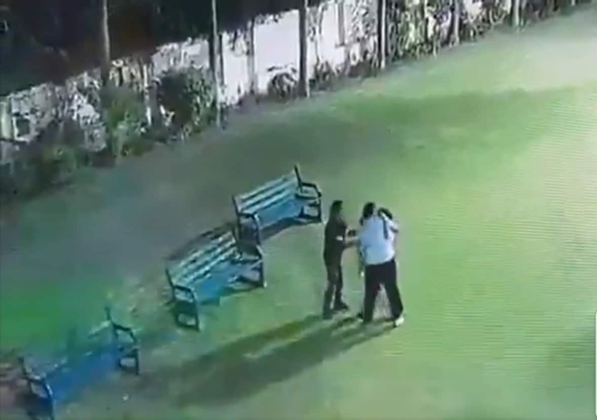 Caught on CCTV: UP man slaps, bites off nose of society secretary over ...
