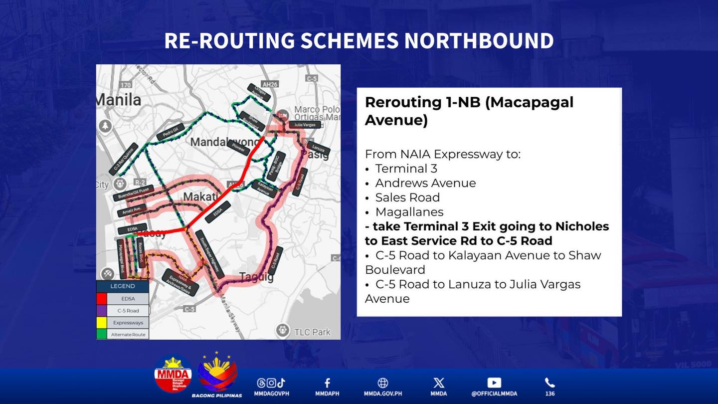 MMDA releases list of alternate routes ahead of EDSA rehab