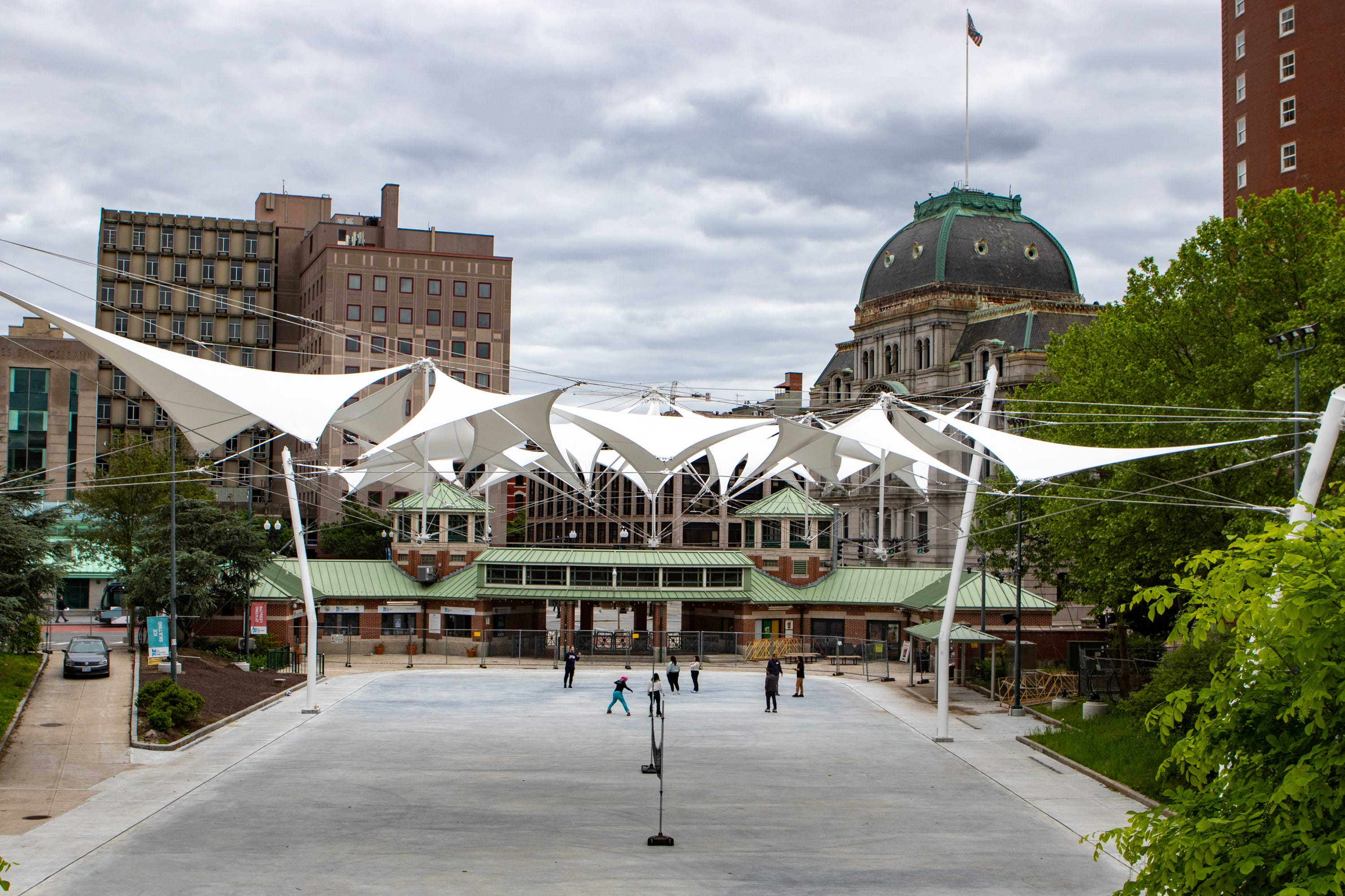 What are those white sails over Providence's ice rink? The key to year ...