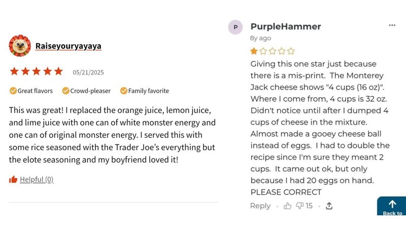 26 People Who Should Never Be Allowed To Review Recipes Again