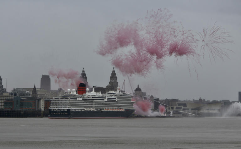 Beautiful images show Cunard's Queen Anne in Liverpool during victory ...