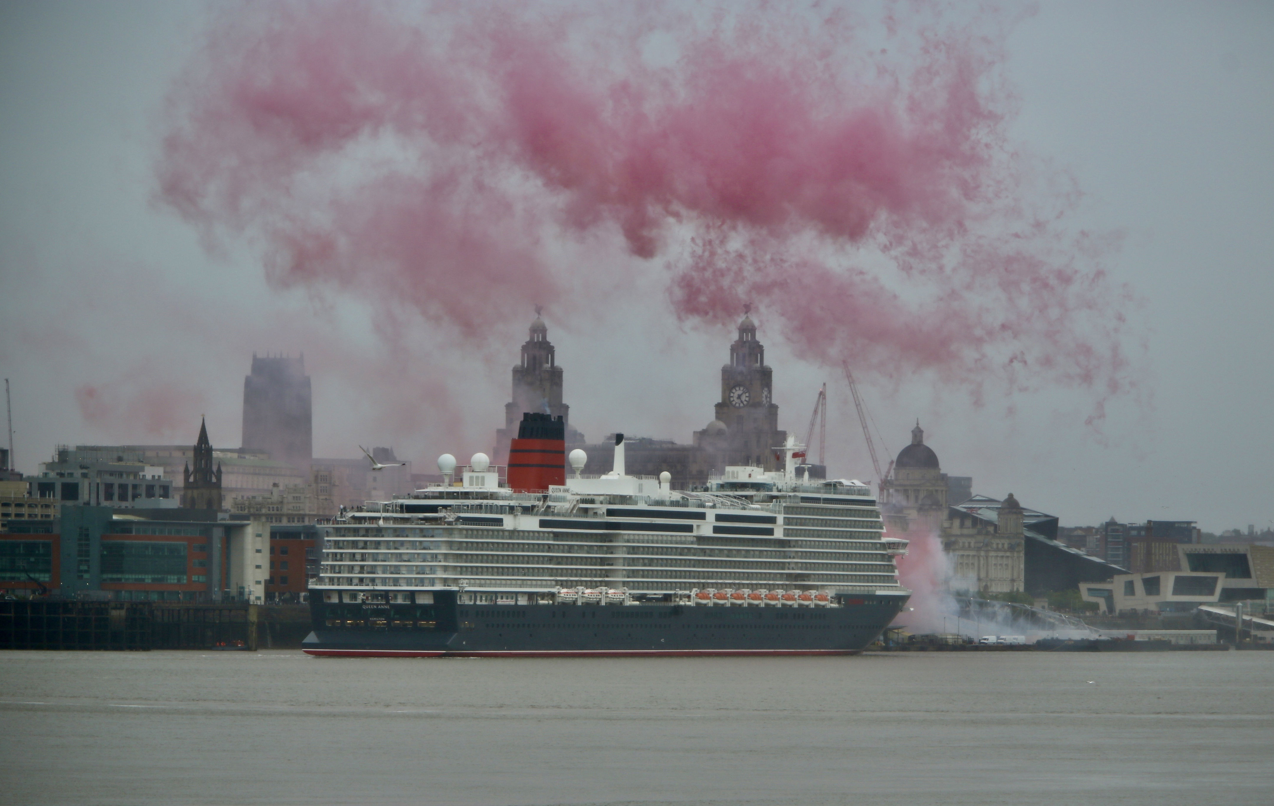 Beautiful images show Cunard's Queen Anne in Liverpool during victory ...