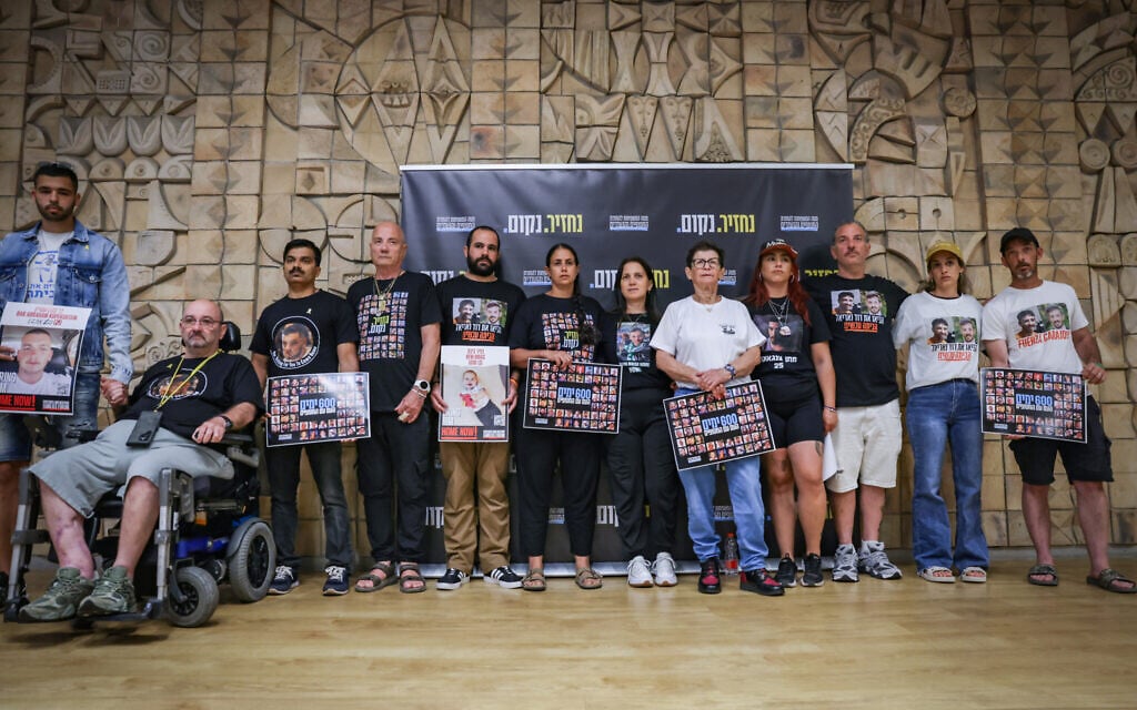 Former hostages and relatives of 58 captives mark 600 days since Oct. 7 ...