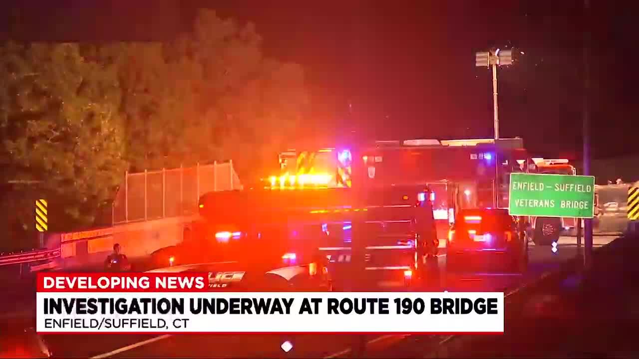 Serious crash shuts down Route 190 bridge over I-91 in Enfield