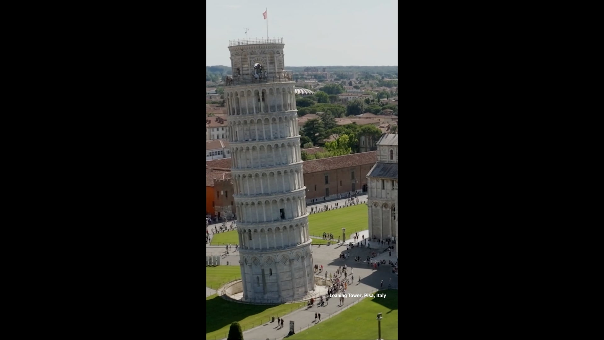 Soar Above the World's Iconic Leaning Towers with Drones.