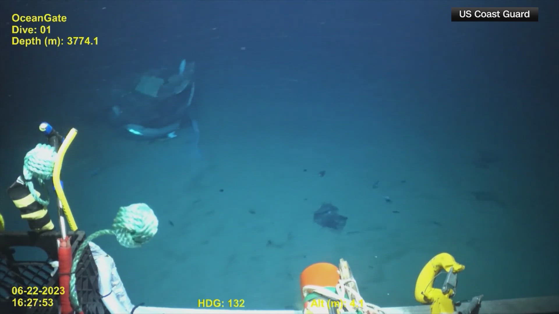US Coast Guard releases video of moment when Titan submersible imploded