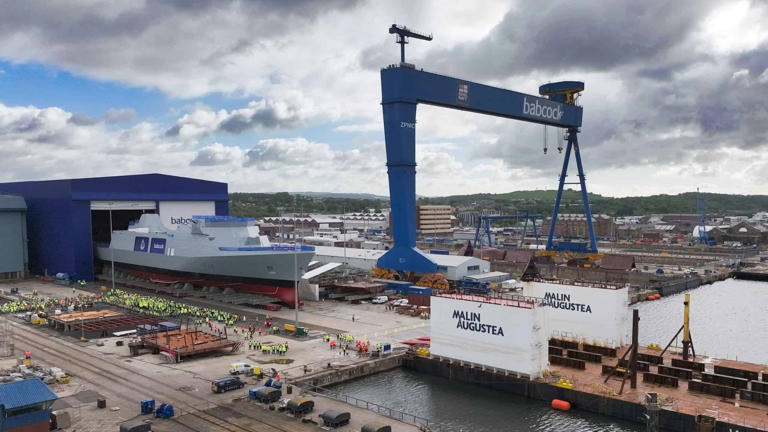 UK: Royal Navy launches giant 5,700-ton warship with 30+ attack ...