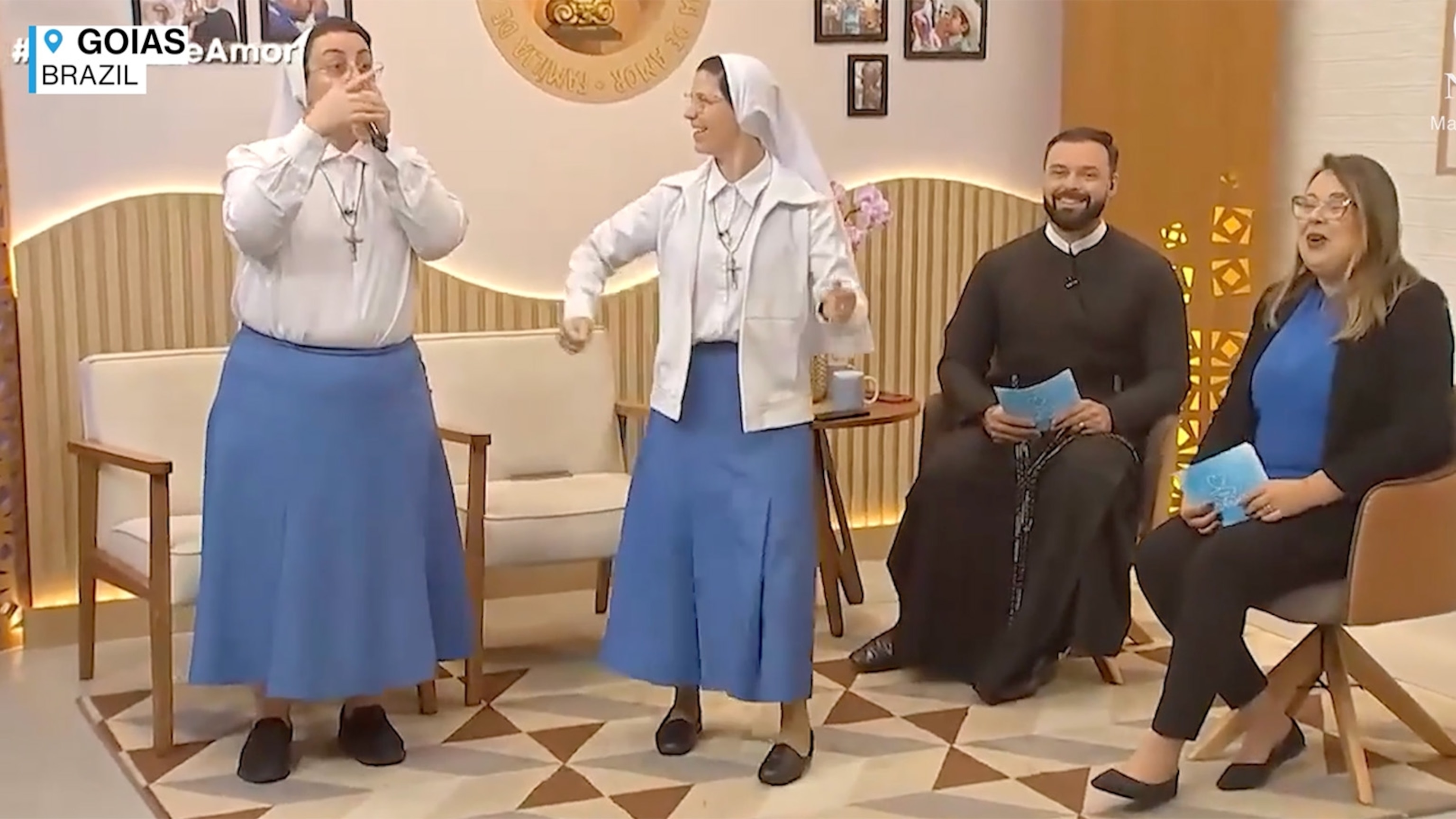 Nun surprises with beatboxing skills on Brazilian TV show